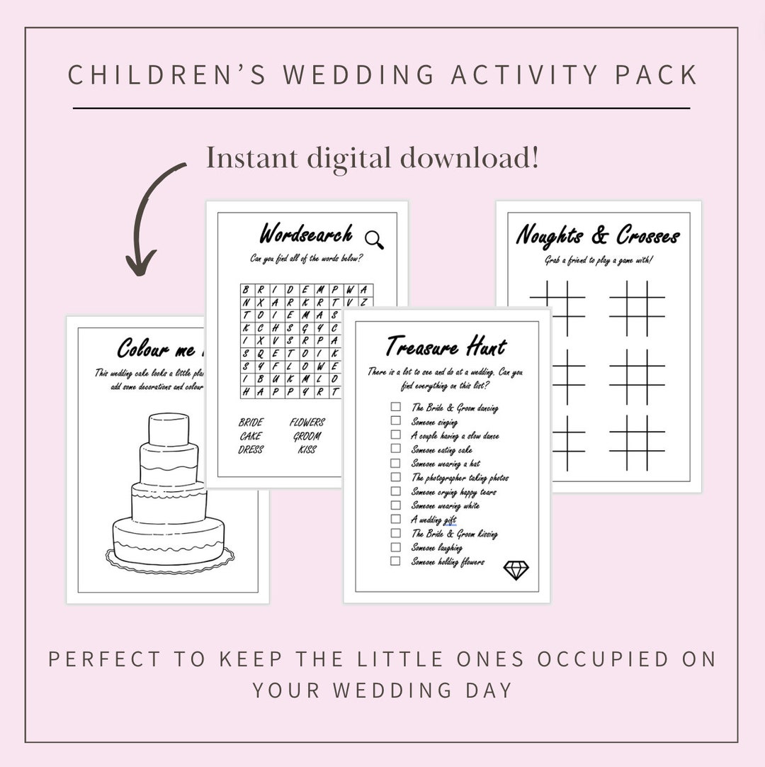 Children's Wedding Activity Pack - Digital Download - Etsy