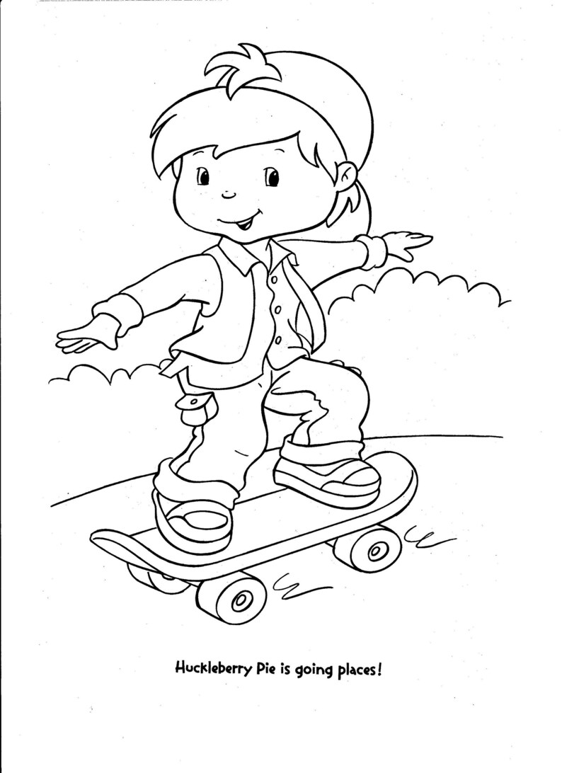 Huckleberry Pie Coloring Page - Etsy