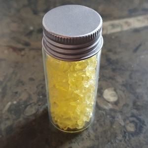Yellow Crushed Uranium Glass in Vial UV Reactive Glowing - Etsy