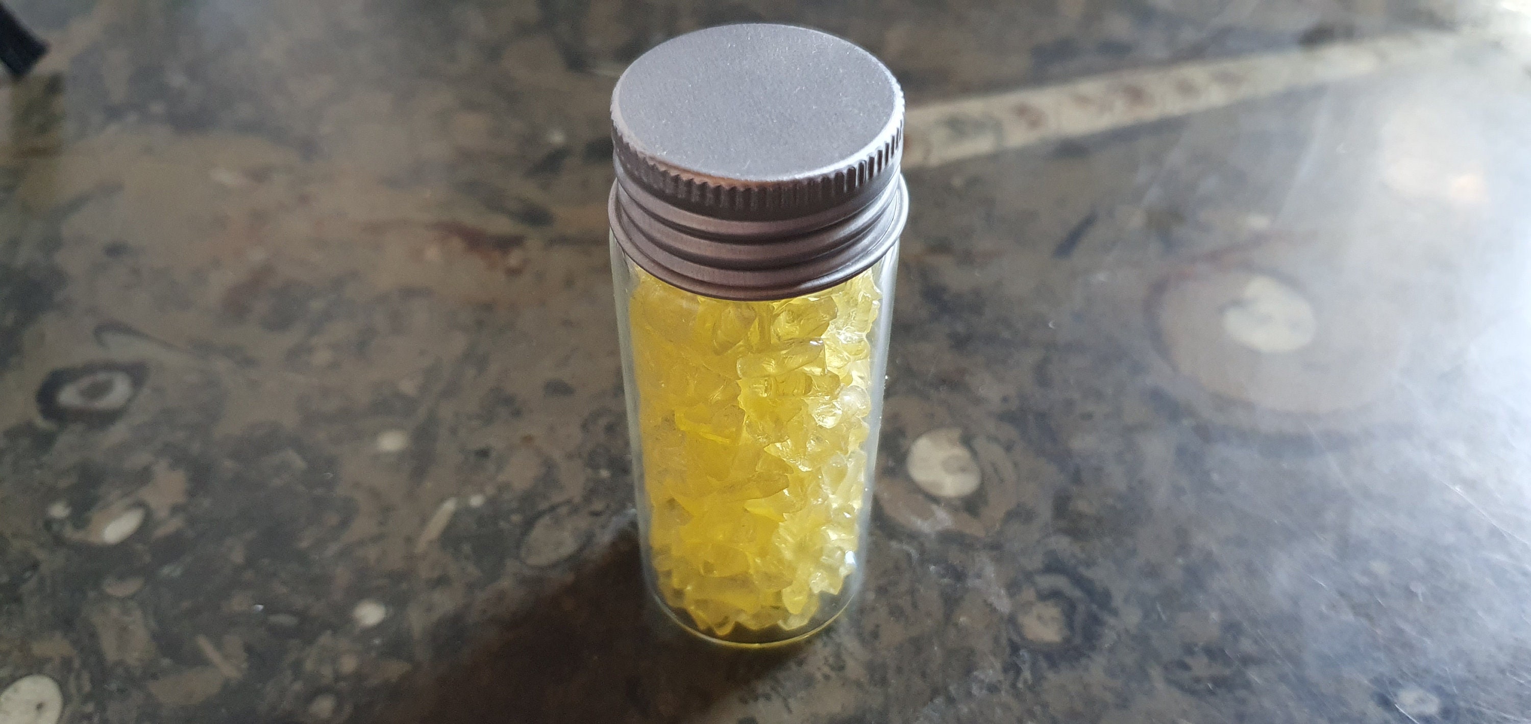 Yellow Crushed Uranium Glass in Vial UV Reactive Glowing - Etsy