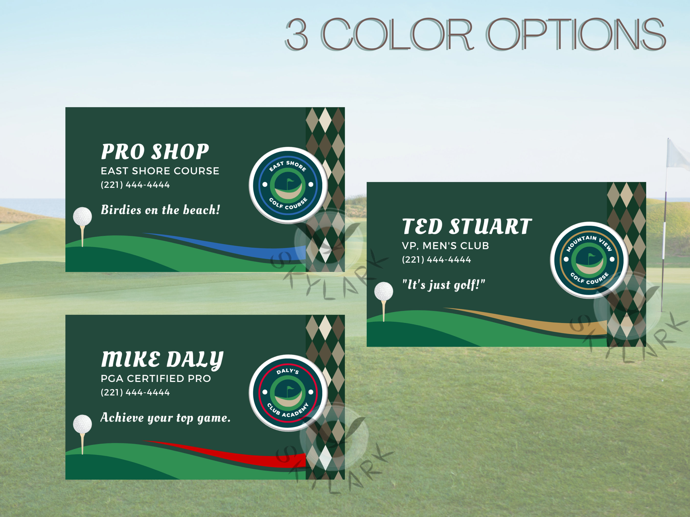 Golf Business Card | Custom Template | Pro Shop, Trainer, Golfer | DIY ...