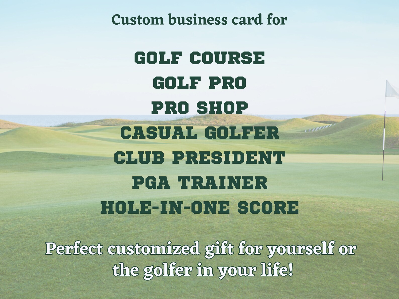 Golf Business Card | Custom Template | Pro Shop, Trainer, Golfer | DIY ...