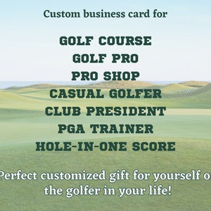 Golf Business Card | Custom Template | Pro Shop, Trainer, Golfer | DIY ...