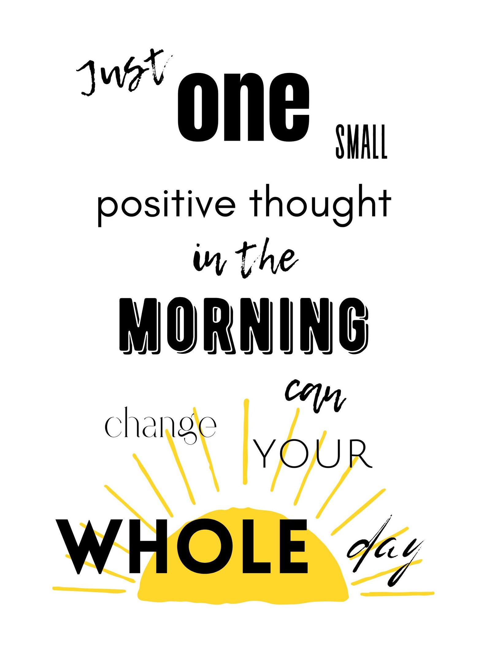 Digital Printable Quote - Just One Small Thought - Etsy