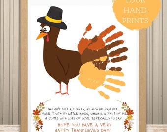 Thanksgiving Handprint Craft Activity Printable Handprint - Etsy