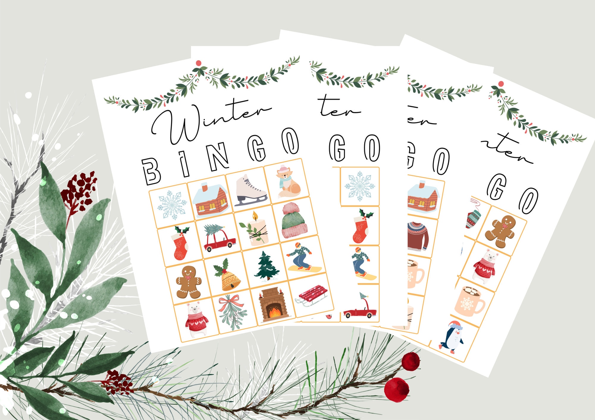 Winter BINGO Kids Activity for Kids Digital Download - Etsy