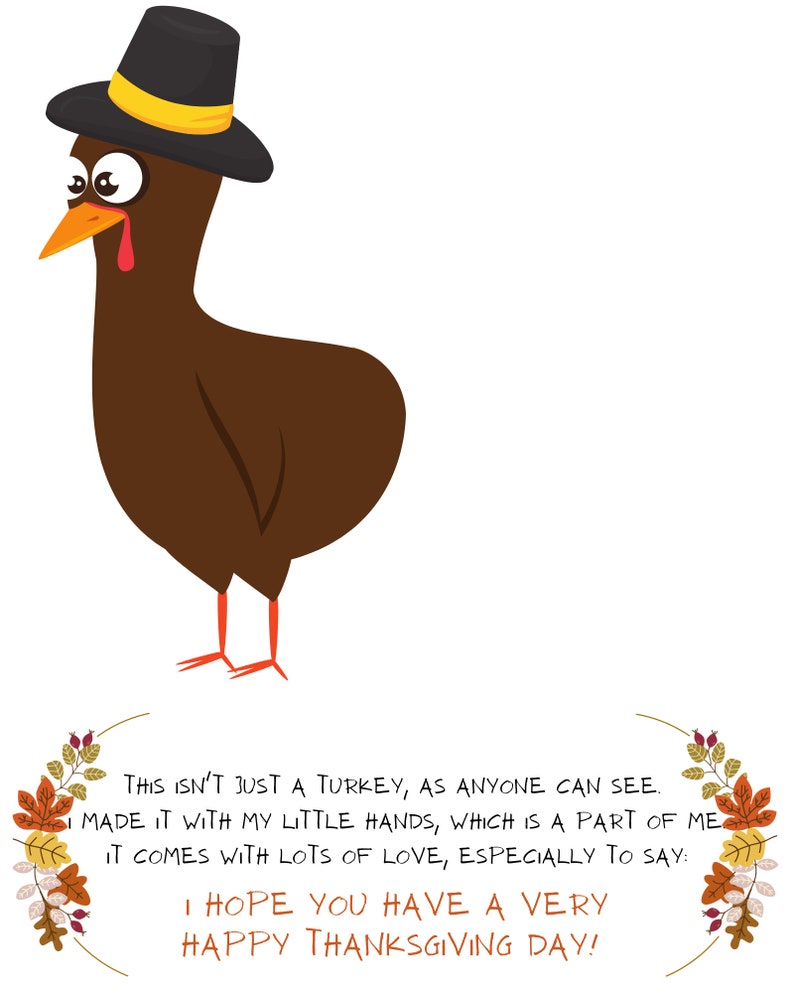 Thanksgiving Handprint Art Kids Thanksgiving Craft - Etsy