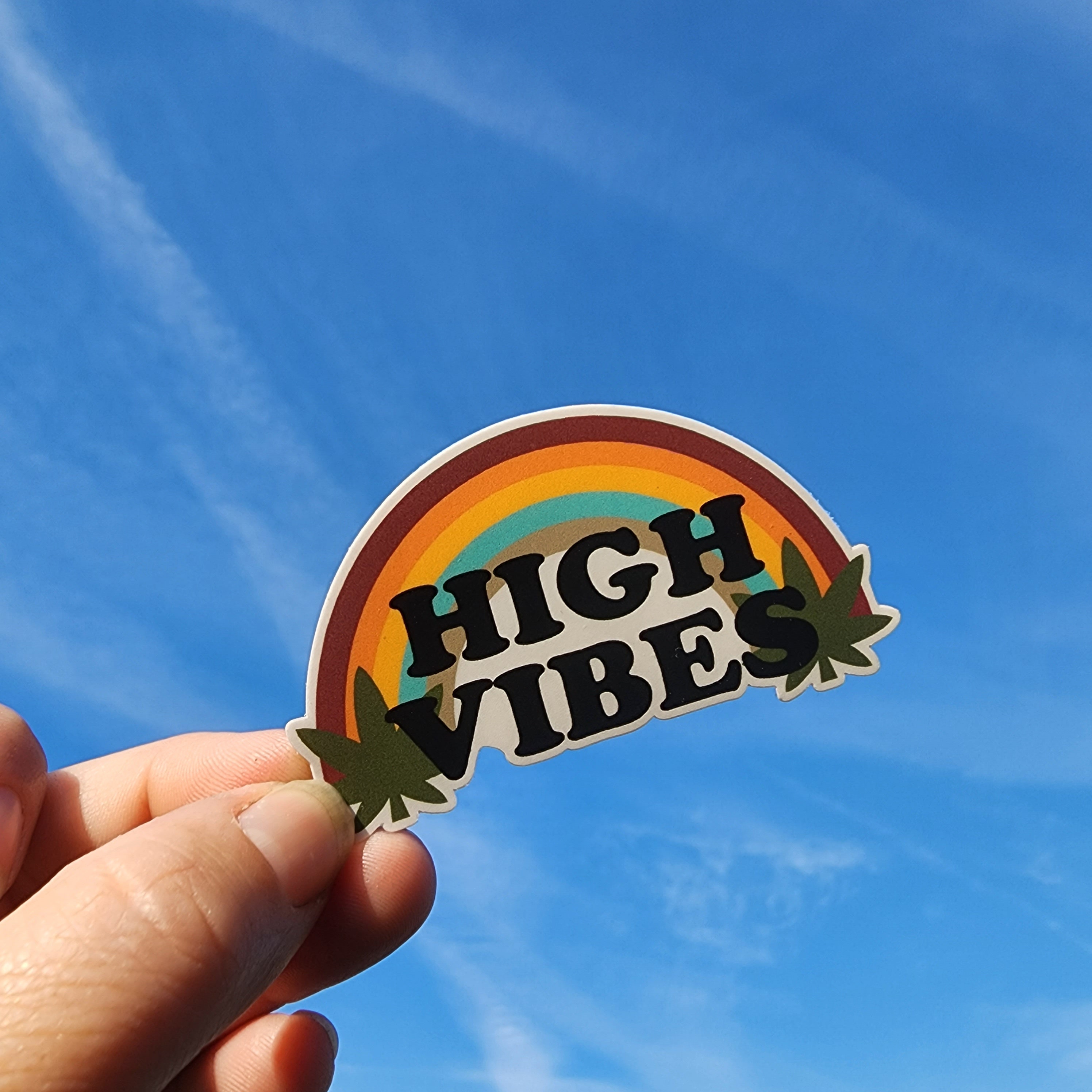 High Vibes Sticker Weed Stickers for Stoners Waterproof Stickers ...