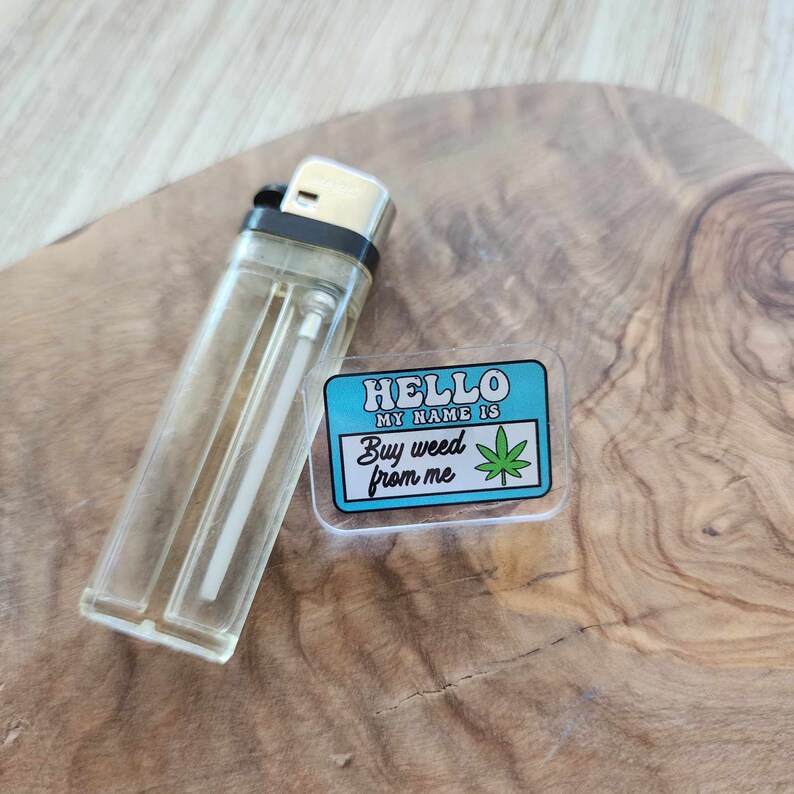 Hello My Name is Acrylic Pin Cannabis Accessories Budtender Dope Jacket ...