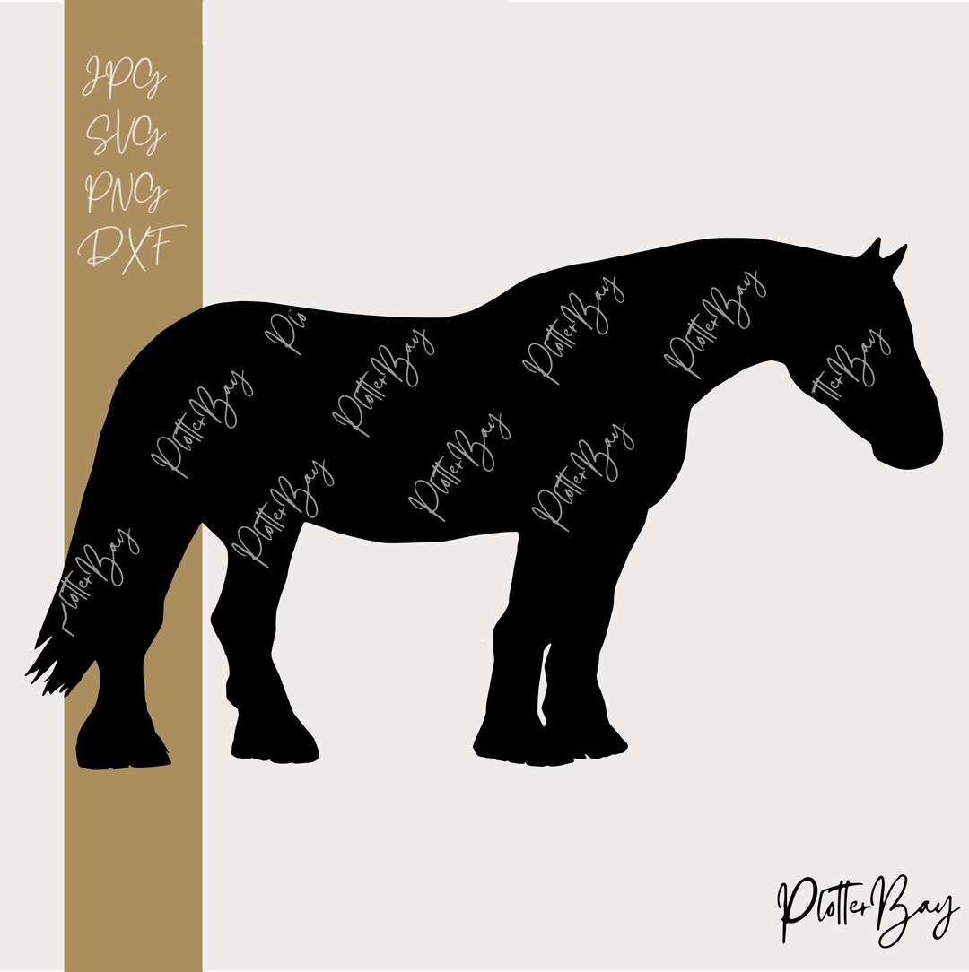Plotterdatei Shire Horse, Silhouette, Pferd, Digitaler Download svg ...