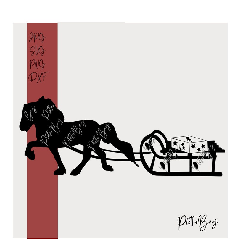 Plotterdatei Isländer - Weihnachten, Silhouette, Schlitten, Digitaler Download (svg, png, jpg ...