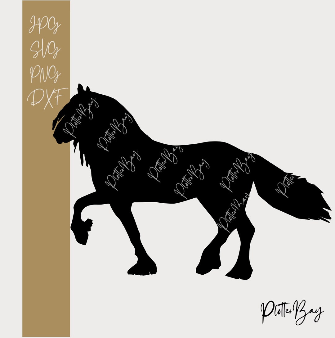 Friese SVG, Silhouette, Pferde SVG, Plotterdatei Pferd, Digitaler ...