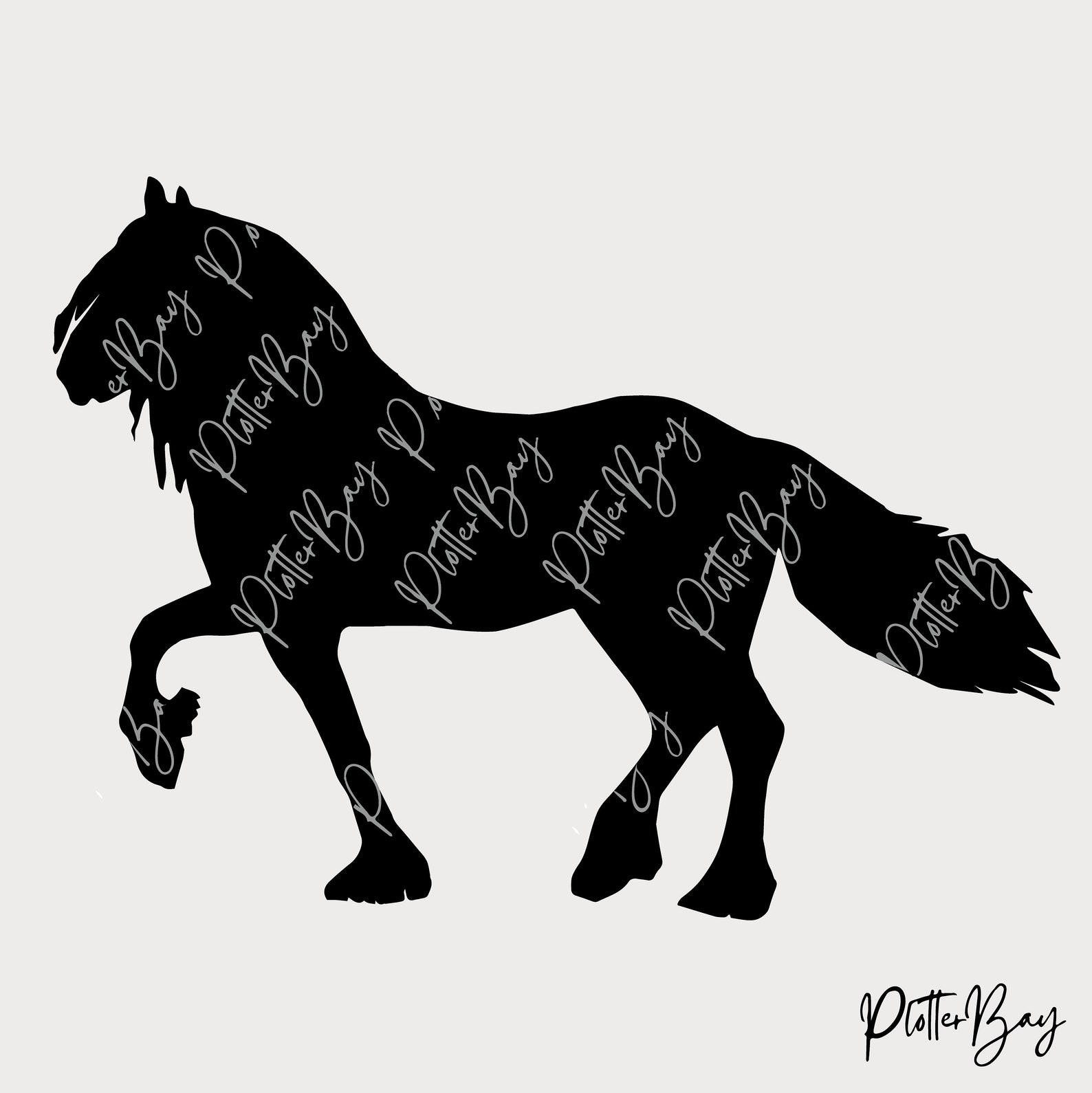 Friese SVG Silhouette Pferde SVG Plotterdatei Pferd - Etsy.de