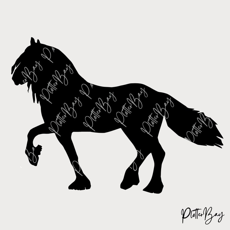 Friese SVG Silhouette Pferde SVG Plotterdatei Pferd - Etsy.de