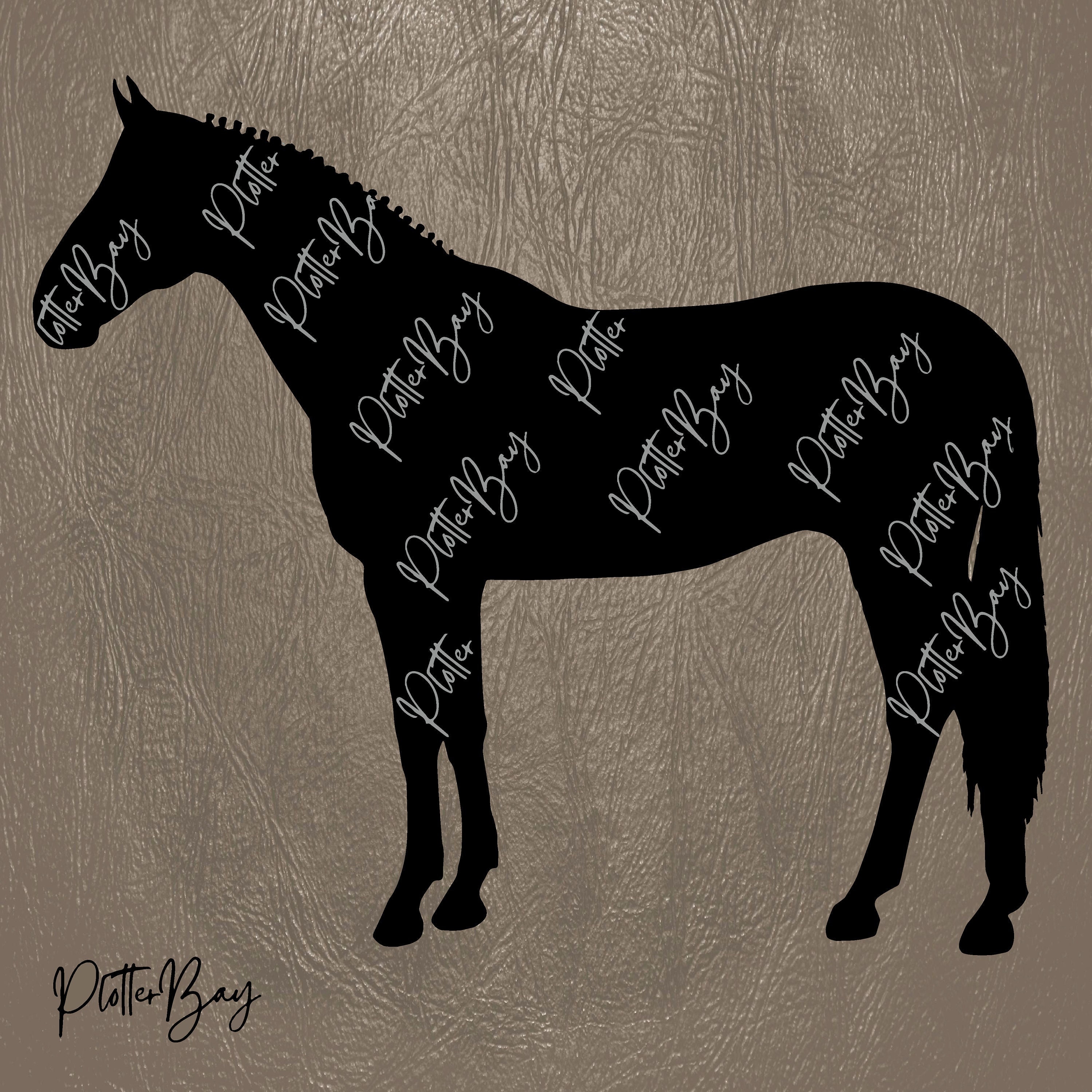 Warmblut SVG, Silhouette, Pferde stehend SVG, Plotterdatei Pferd (svg ...