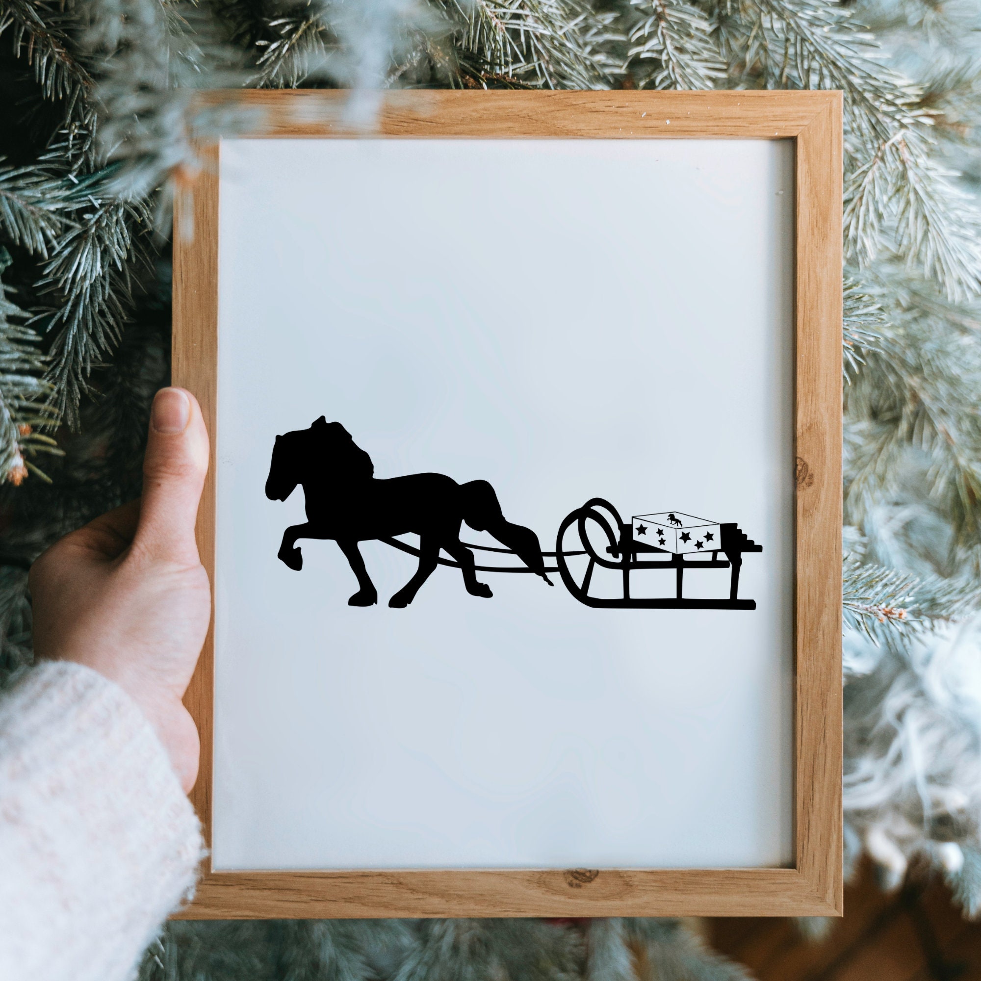 Plotterdatei Isländer - Weihnachten, Silhouette, Schlitten, Digitaler Download (svg, png, jpg ...