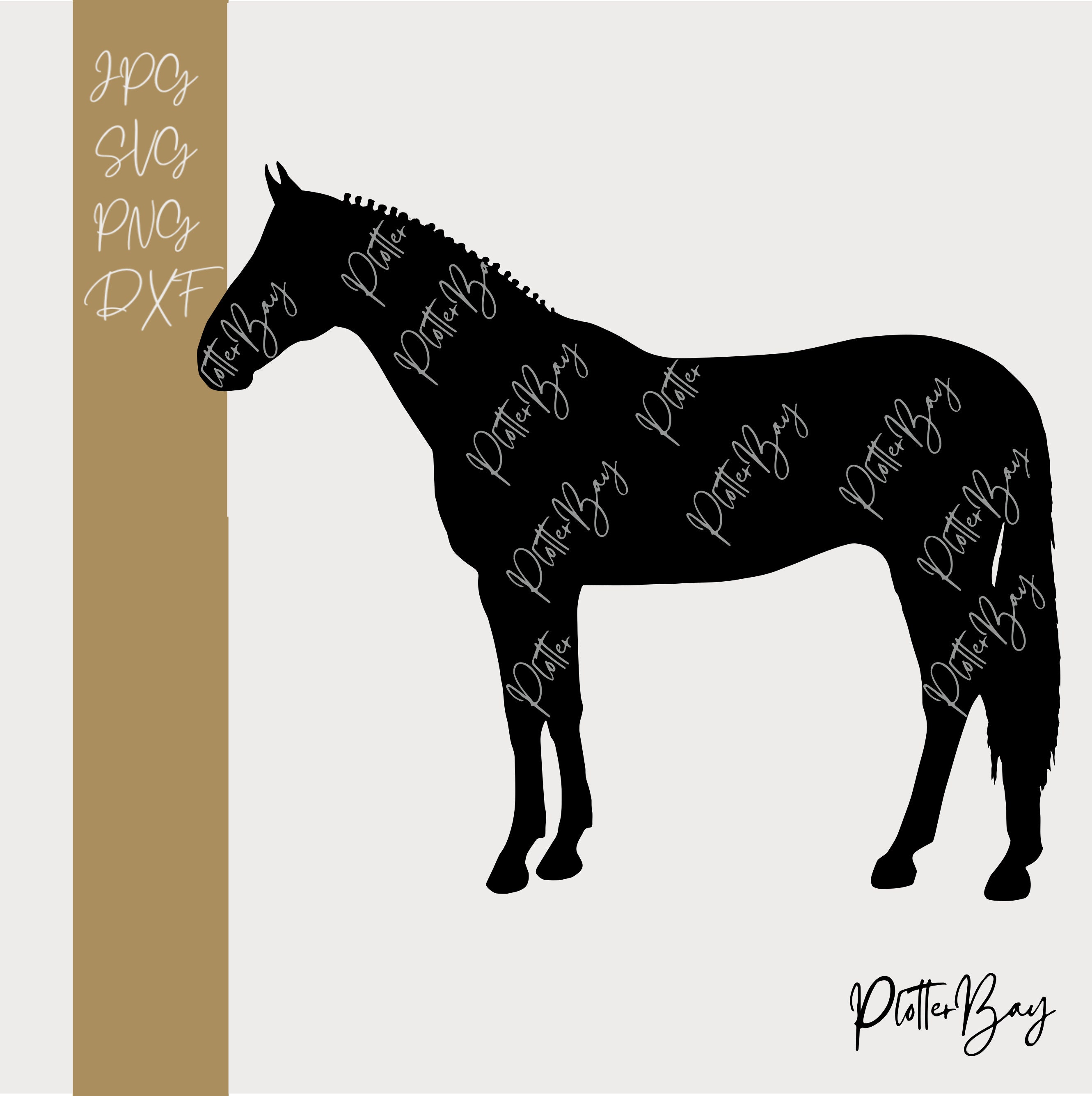 Warmblut SVG, Silhouette, Pferde stehend SVG, Plotterdatei Pferd (svg, png, jpg, dxf) - Etsy.de