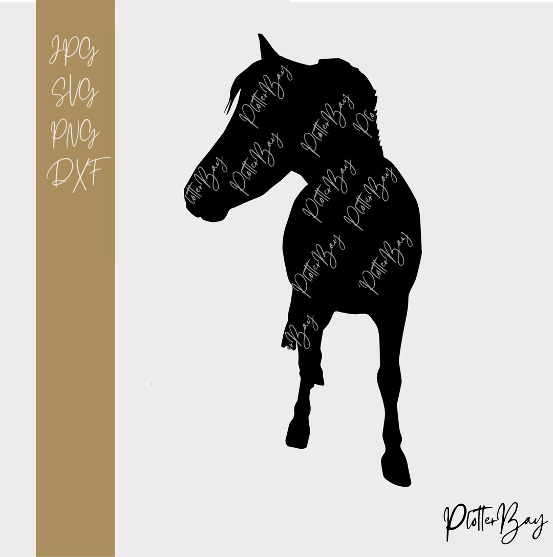 Plotterdatei Shetlandpony, Pferd stehend, Silhouette, Digitaler ...