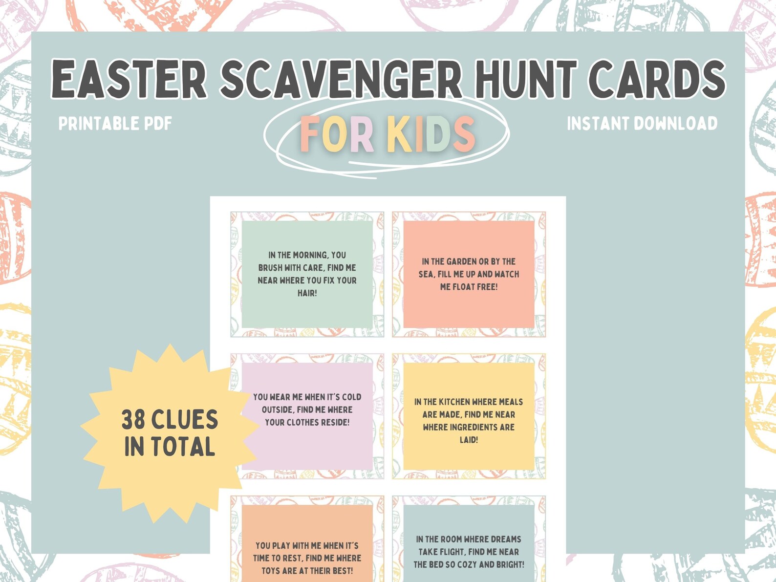 Easter Activities, Indoor Scavenger, Easter Treasure Hunt, Easter ...