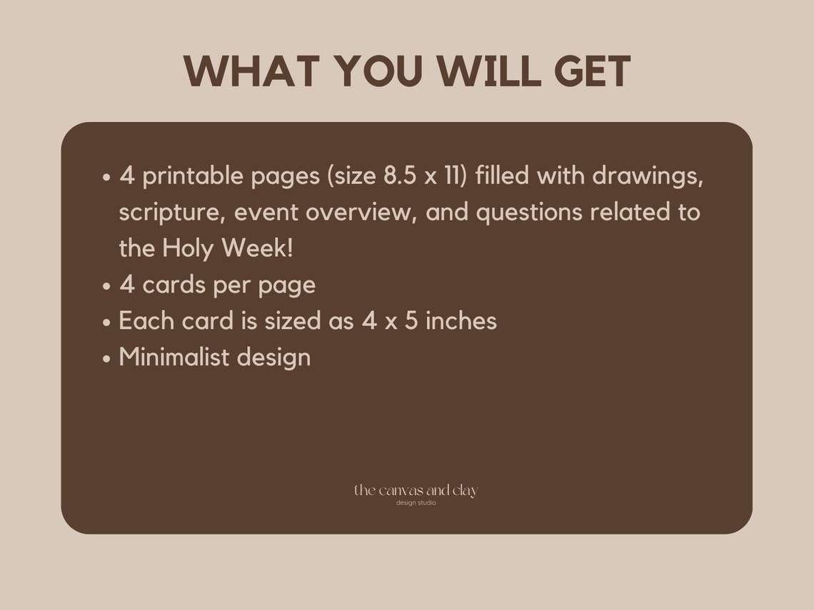 Bible Holy Week Study Cards, Holy Week Study Cards Printable, Easter ...