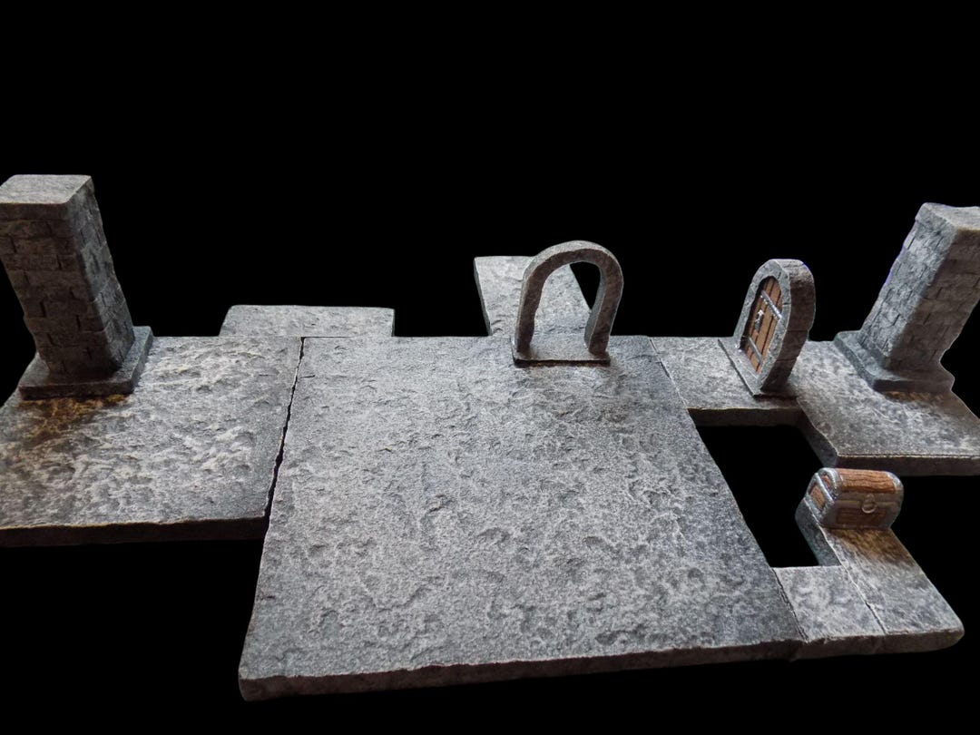 TTRPG Gridless Dungeon Tiles Starter Kit - D&D, Pathfinder - Etsy