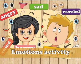 Emotions Activity for Kids Version Printable Toddler Feeling Chart ...