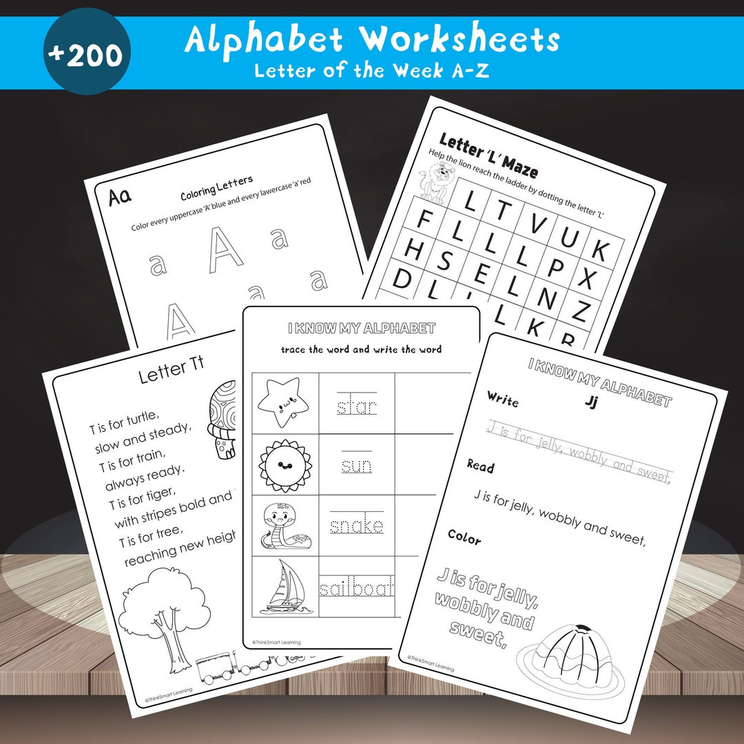 Letter of the Week Worksheets Printable, Alphabet Busy Book, Learning ...