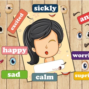 Emotions Activity for Kids, Printable Toddler Feeling Chart, Preschool ...