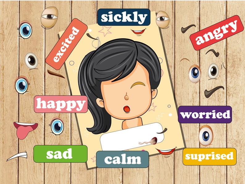 Emotions Activity for Kids, Printable Toddler Feeling Chart, Preschool ...