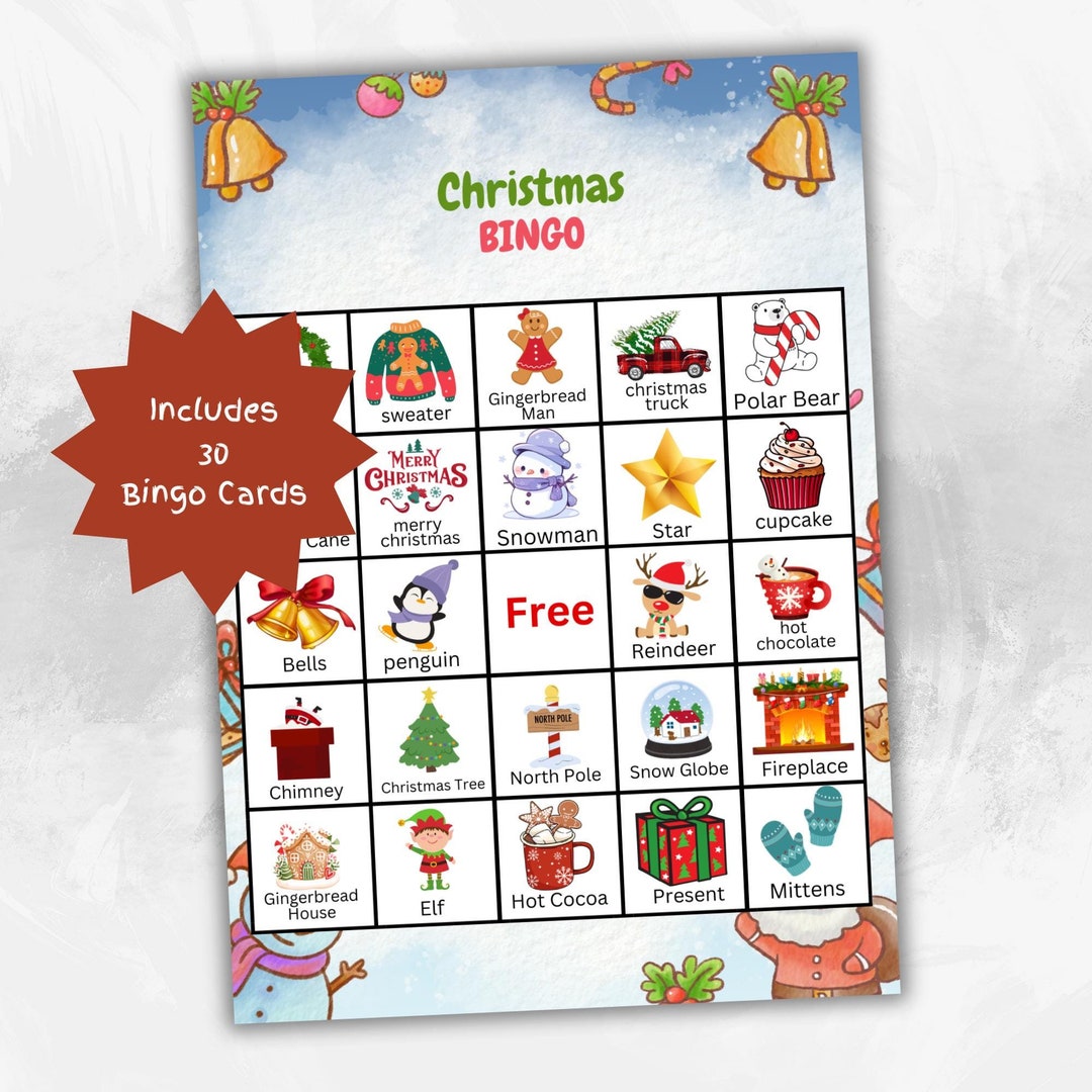 Christmas Bingo, Christmas Games, Christmas Activity, Kids Christmas ...