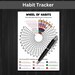Printable Wheel of Habits Tracker Monthly Wheel of Habits Template Goal ...
