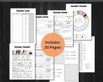 Bookshelf Reading Tracker PRINTABLE Journal Page Reading Log Book ...