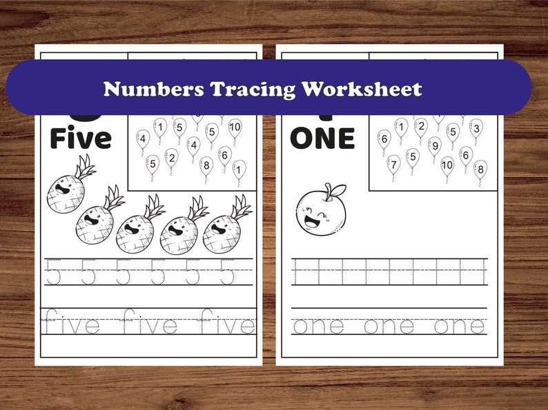 Number Tracing Worksheets 1-10, Preschool Worksheet Printable ...