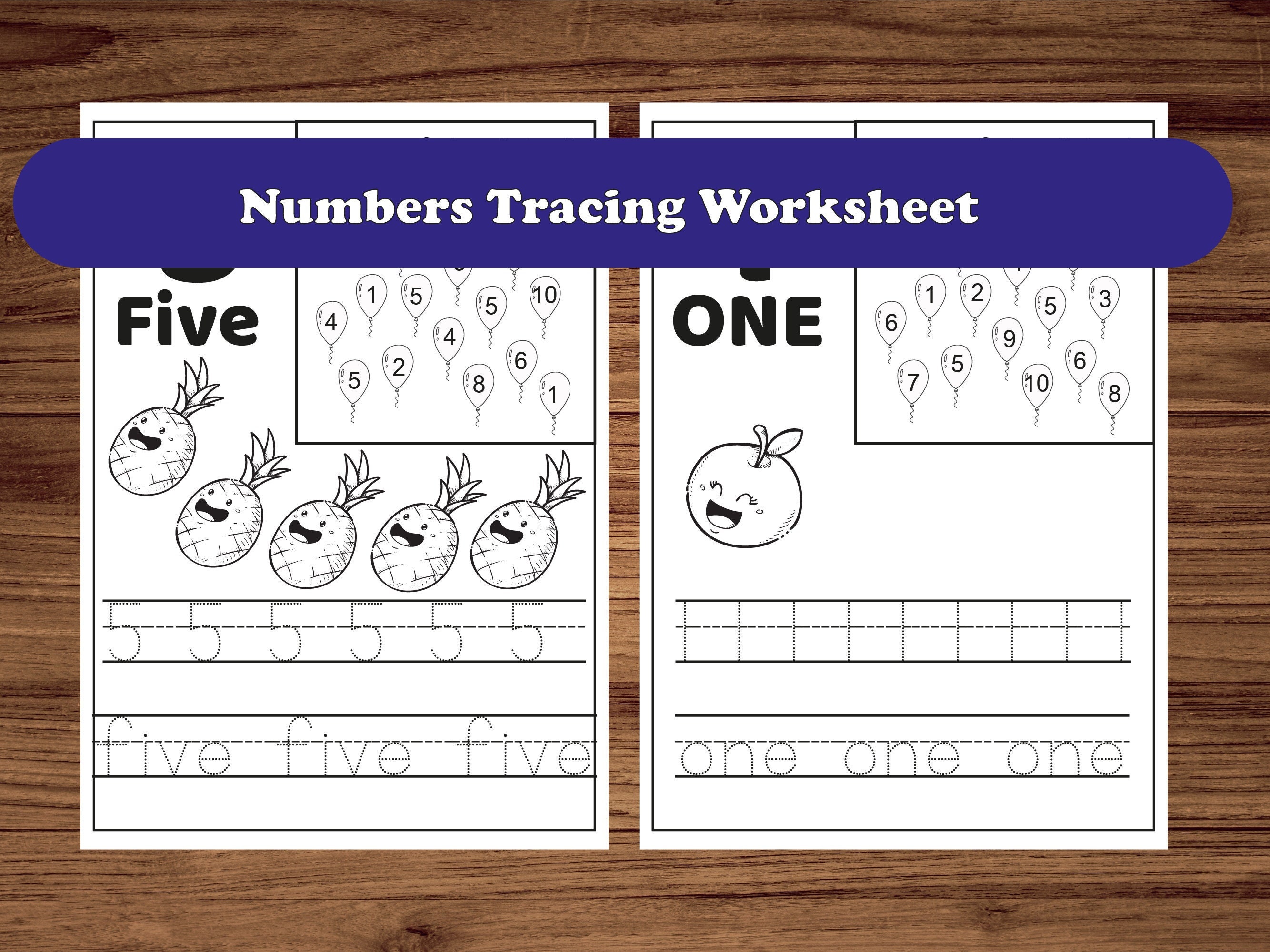 Number Tracing Worksheets 1-10, Preschool Worksheet Printable ...