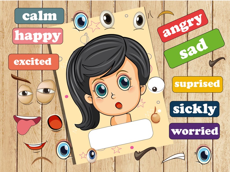 Emotions Activity for Kids, Printable Toddler Feeling Chart, Preschool ...