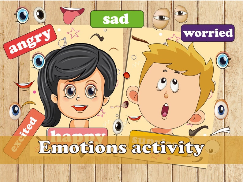 Emotions Activity for Kids, Printable Toddler Feeling Chart, Preschool ...