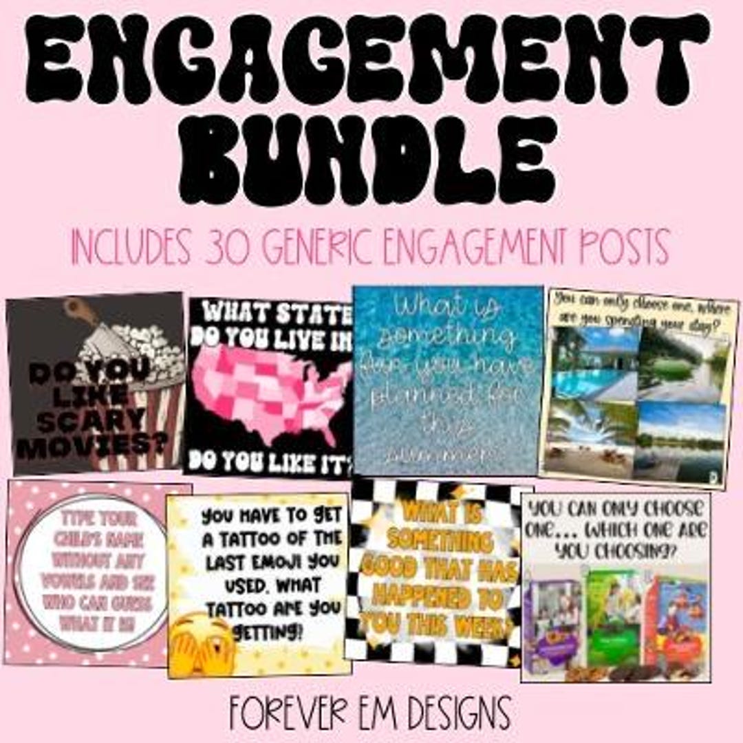 Generic Digital Social Media Engagement Bundle - Digital Download ...