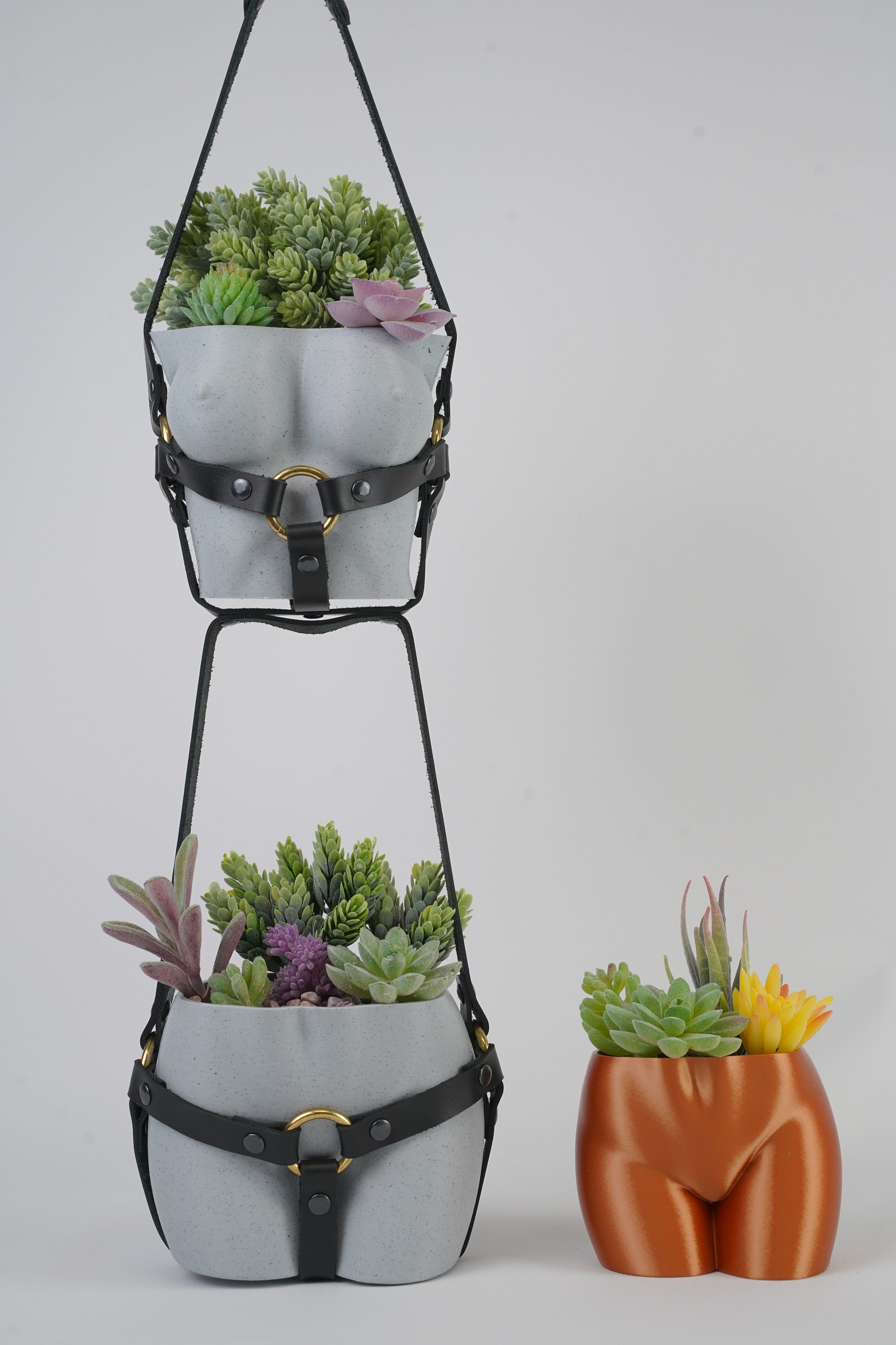 Large Booty Planter and Boob Hanging Planter With Harness - Etsy