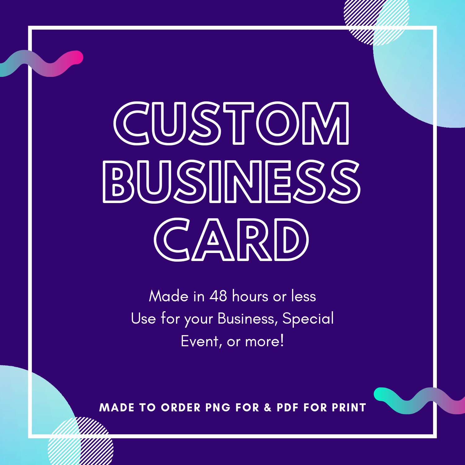 Digital Custom Designs, Custom Business Card Designs, Made to Order ...
