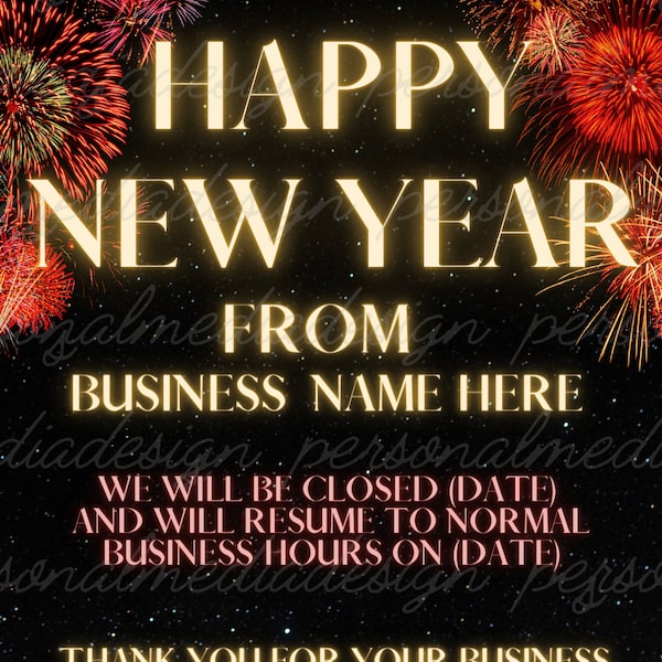 Happy New Year Sign - Etsy