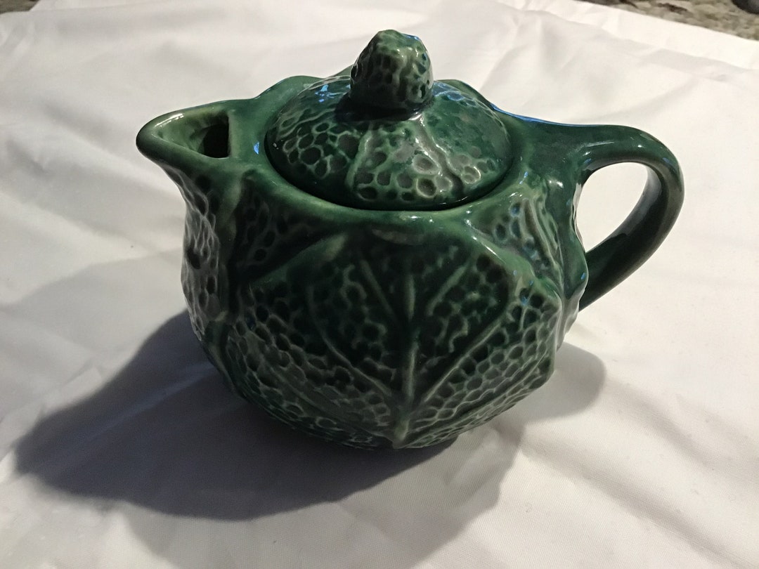 Vintage American Bisque Cabbage Teapot - Etsy