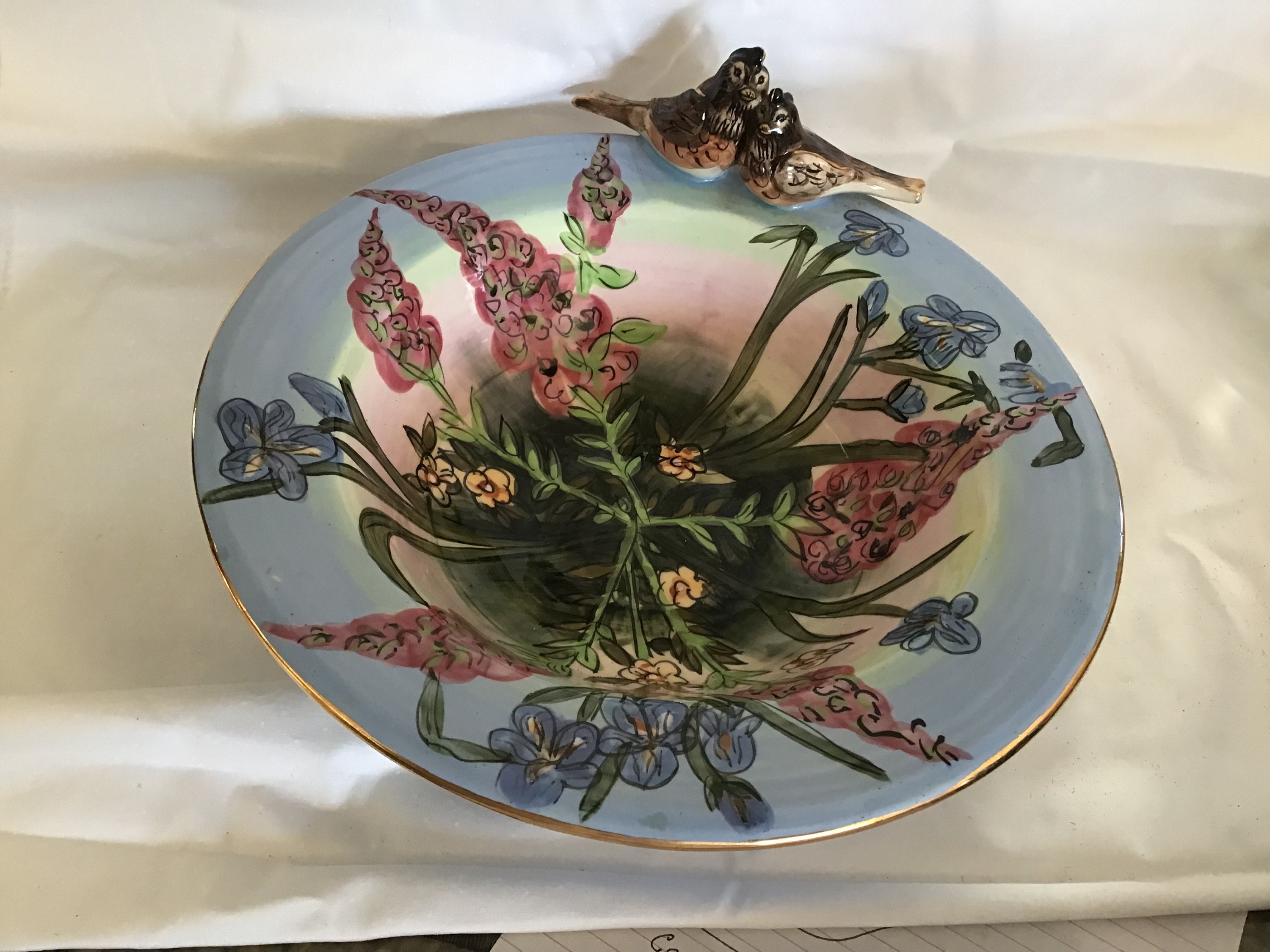 Blue Sky Pottery Robbin’s Song Bowl - Etsy