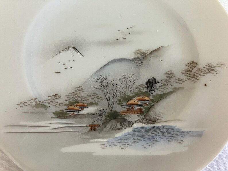Set of Four Mt. Fuji Plates - Etsy