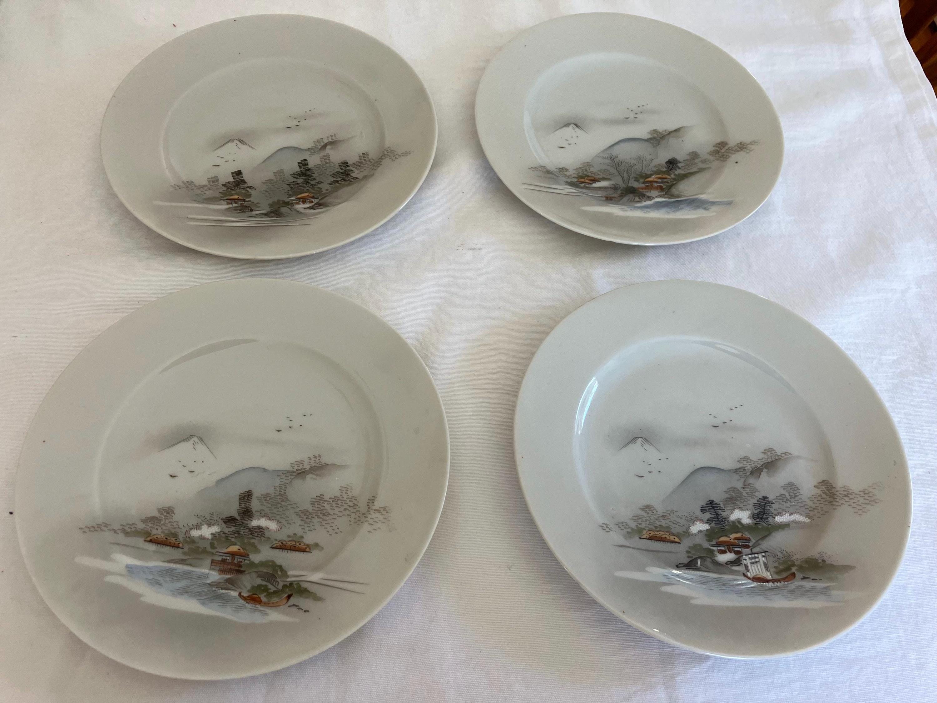 Set of Four Mt. Fuji Plates - Etsy