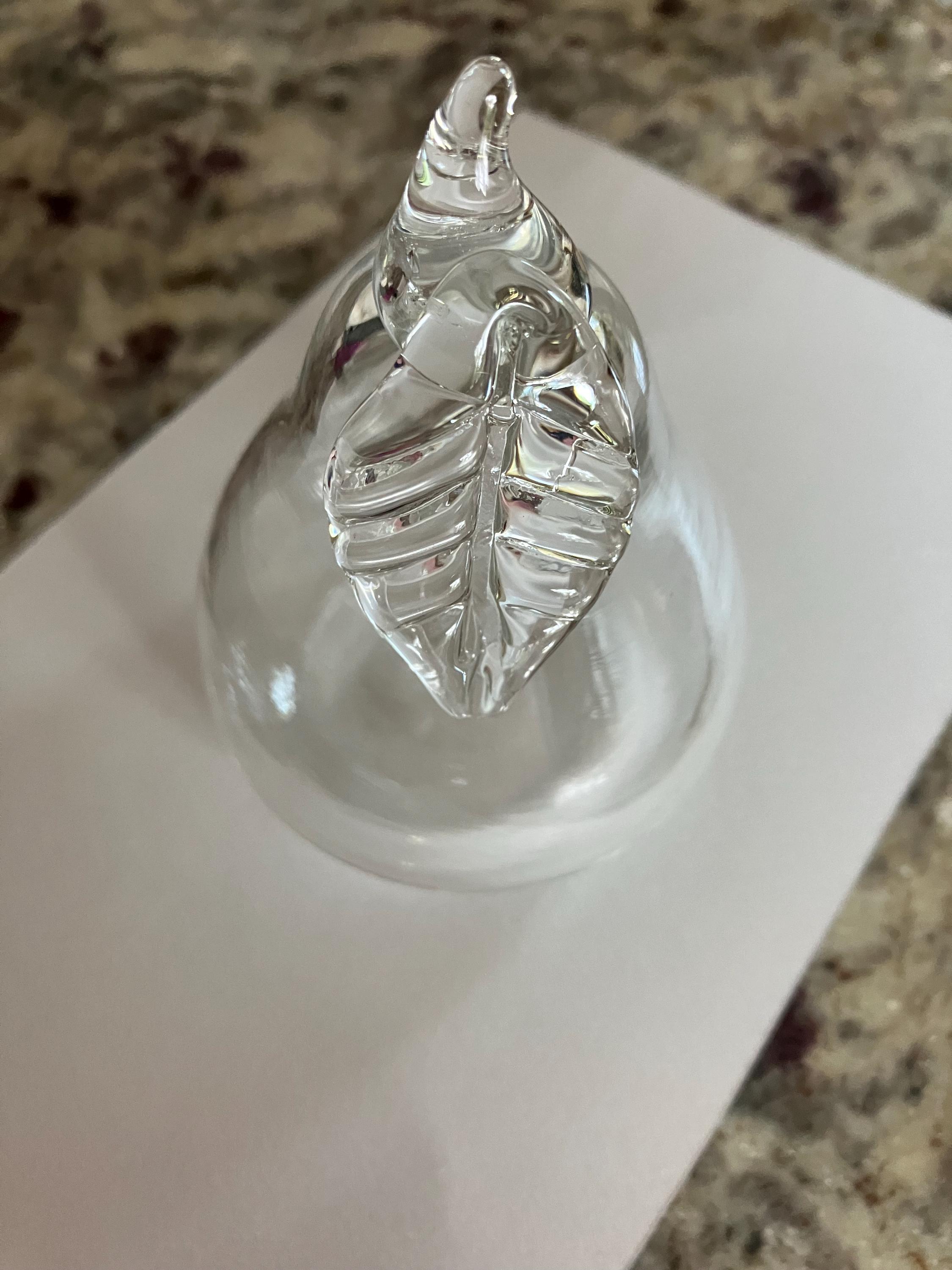 Princess House Hand Blown Clear Glass Pear - Etsy
