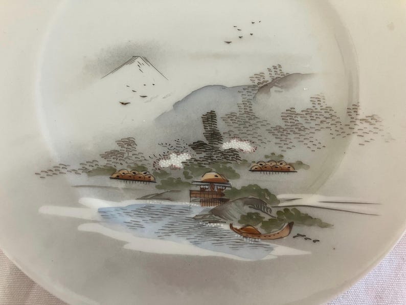 Set of Four Mt. Fuji Plates - Etsy