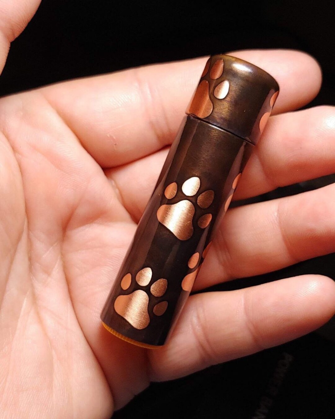 Dog Paw Copper Lip Balm Sleeve/edc/edc Gear/lip Balm Holder/edc Gift ...