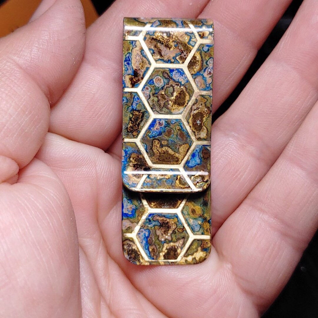 Honeycomb Brass Shipwreck Money Clip/edc/edc Gear/edc Gift/tactical ...