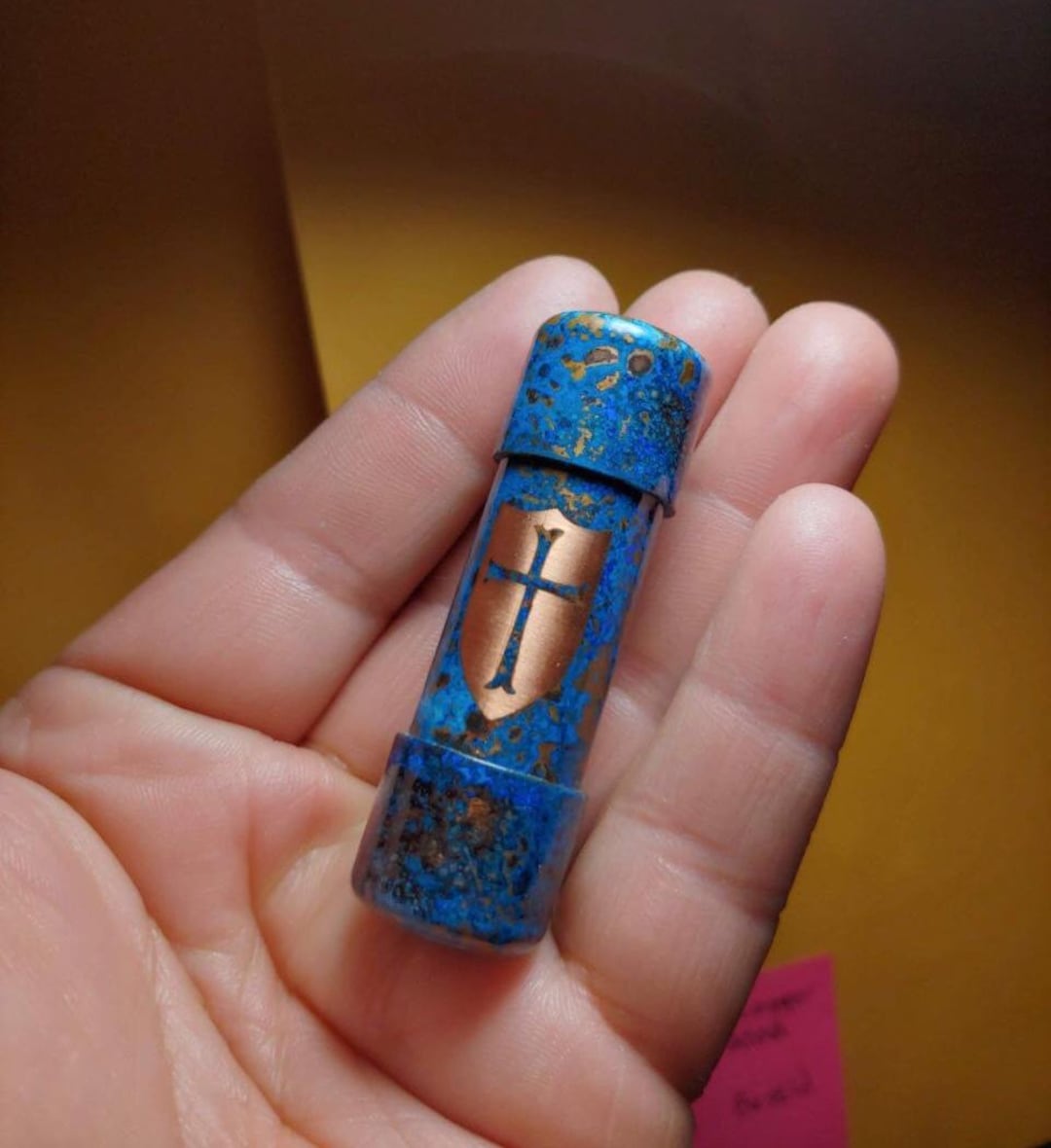Crusader Shield Copper Shipwreck Holder/edc/edc Gear/edc Gift/edc ...