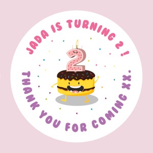 Personalised Birthday Label Cake Stickers Kids Name Party Gift - Etsy